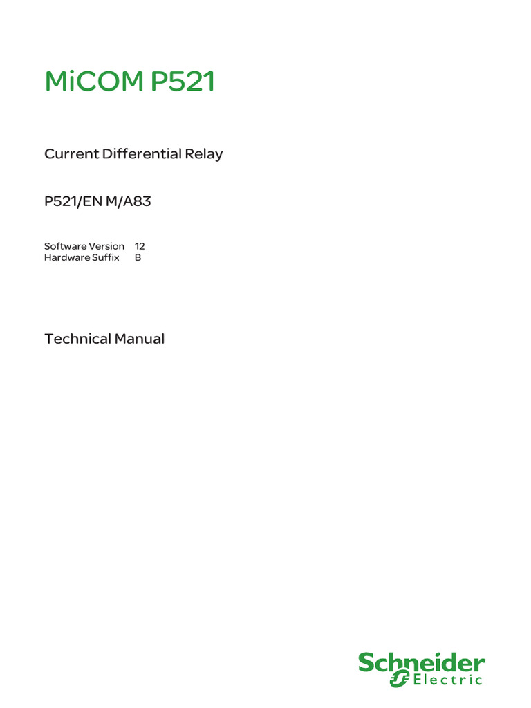 MiCOM P521 Communication Protocol Manual | PDF | Electronics | Computer ...