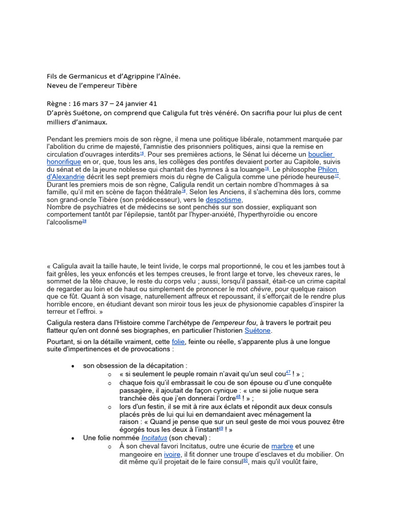 Caius Julius Caesar Germanicus | PDF