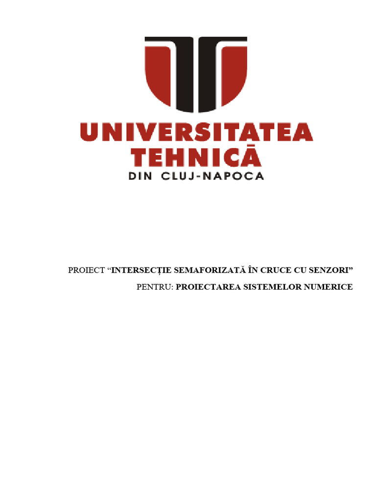 PROIECT Intersectie Semaforizata | PDF