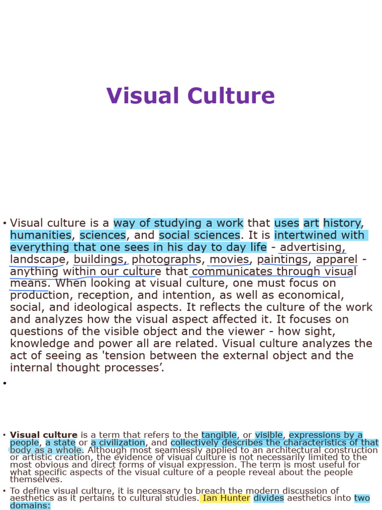 Visual Culture | PDF | Aesthetics | Human Communication