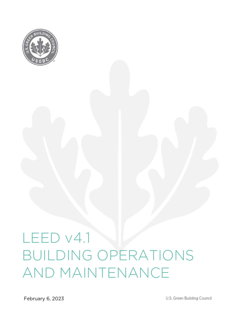 LEED v4.1 OM RS 020623 Clean | PDF