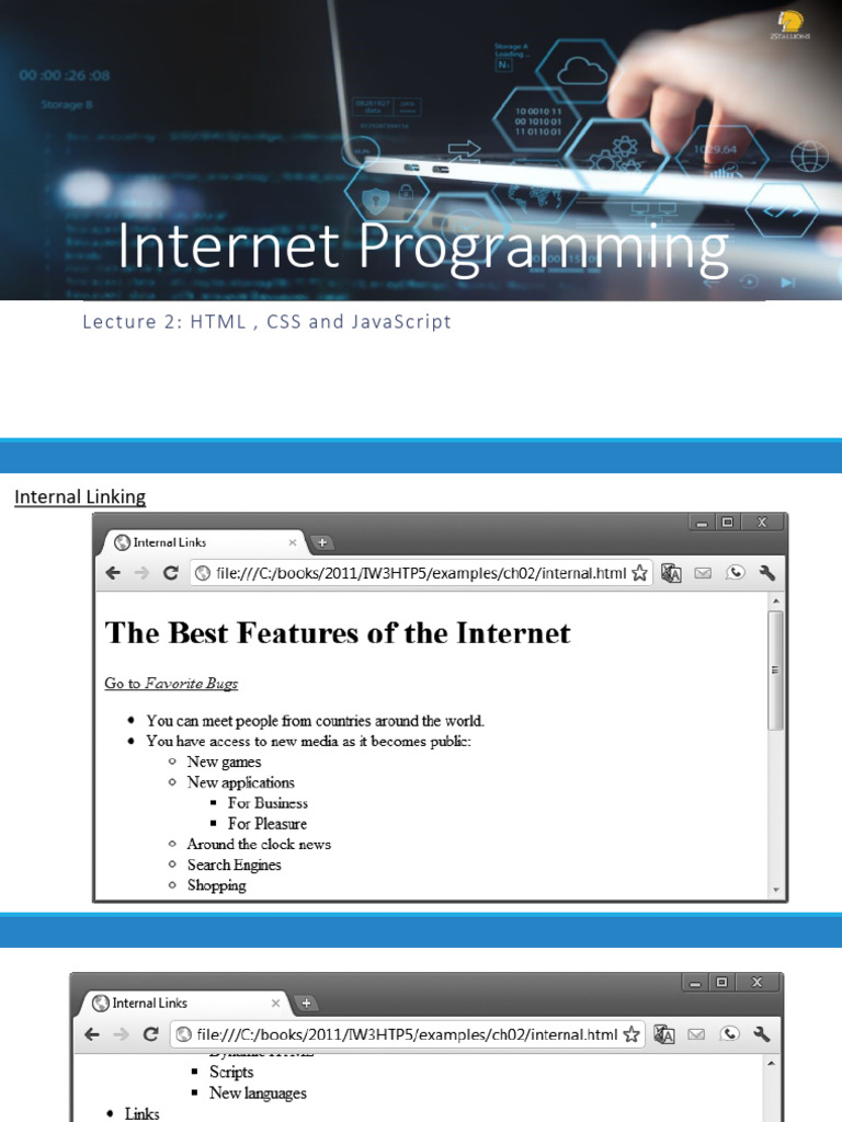 Internet Programming - 02 | PDF | Hyperlink | Html Element Internet Programming - 02 | PDF | Hyperlink | Html Element