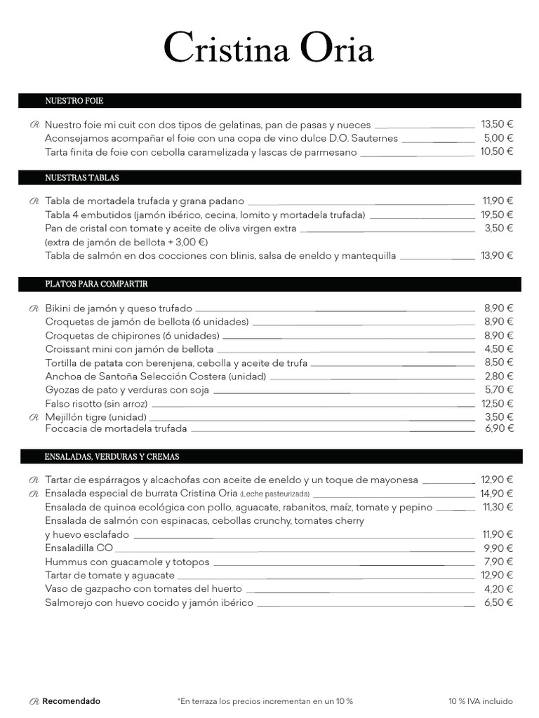 Menú de Taberna La Raquelita | PDF