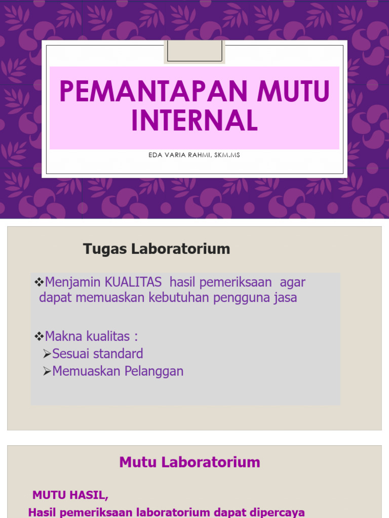 Pemantapan Mutu Internal | PDF