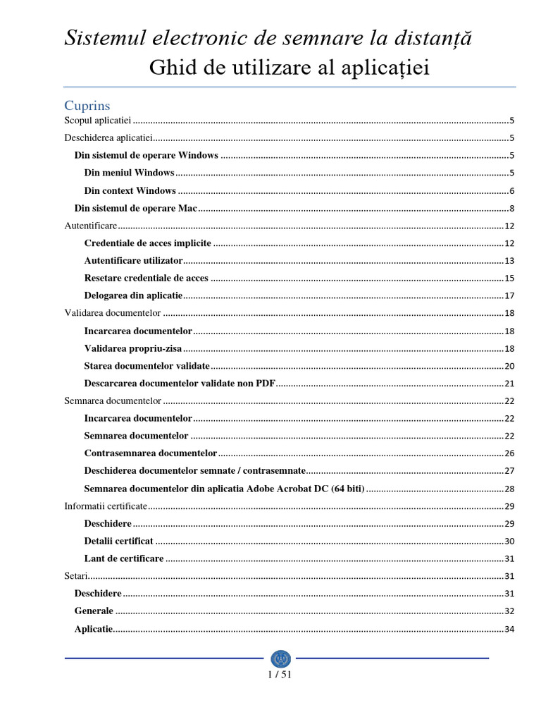 Ghid Utilizare Sistemul Electronic de Semnare La Distanta | PDF