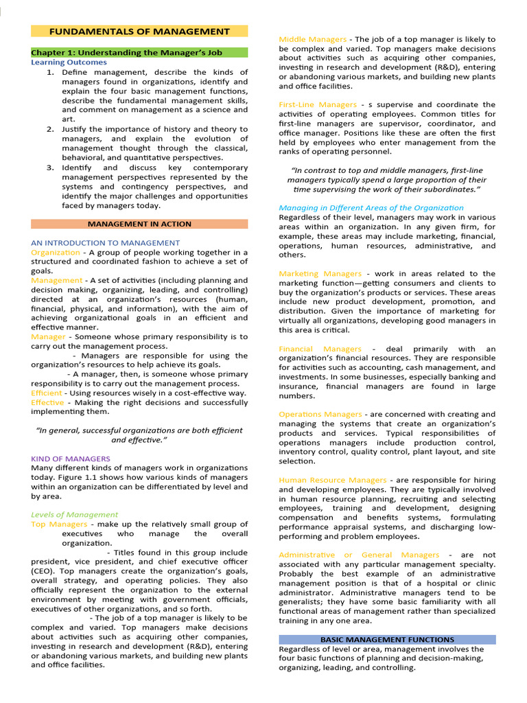 Fundamentals of Management | PDF