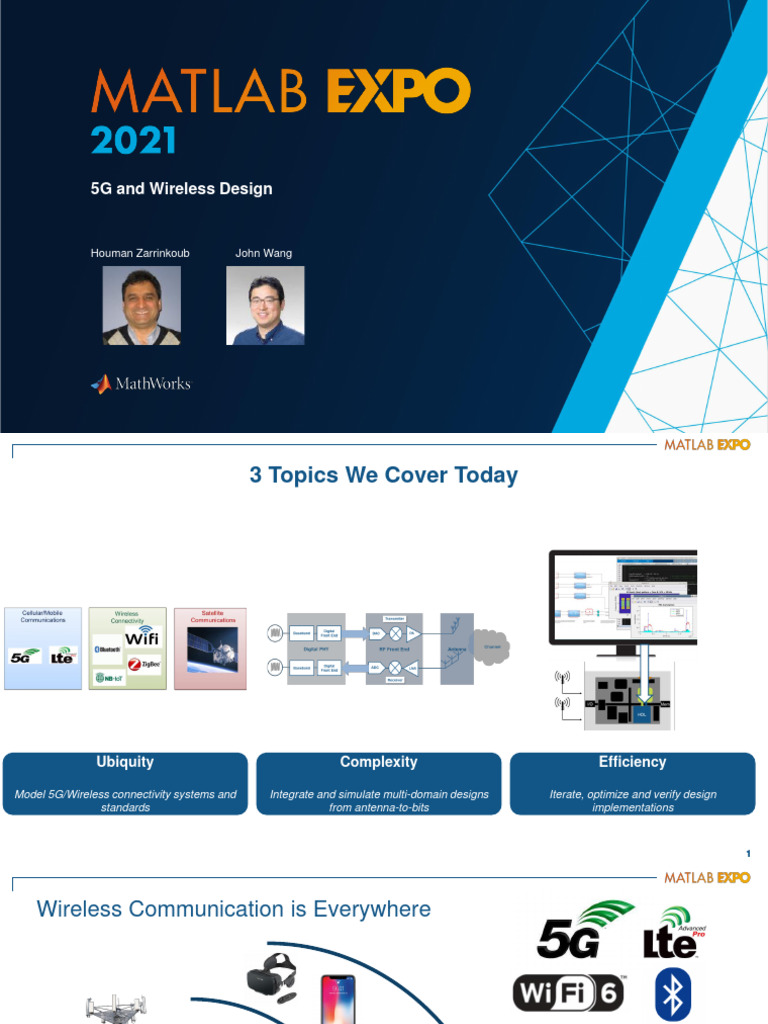 Matlab Expo 2021 5g and Wireless Design With Matlab Edt | PDF