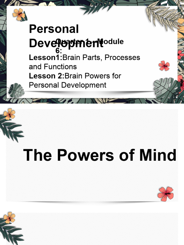 Personal Development-Module 6the Power PF Mind | PDF
