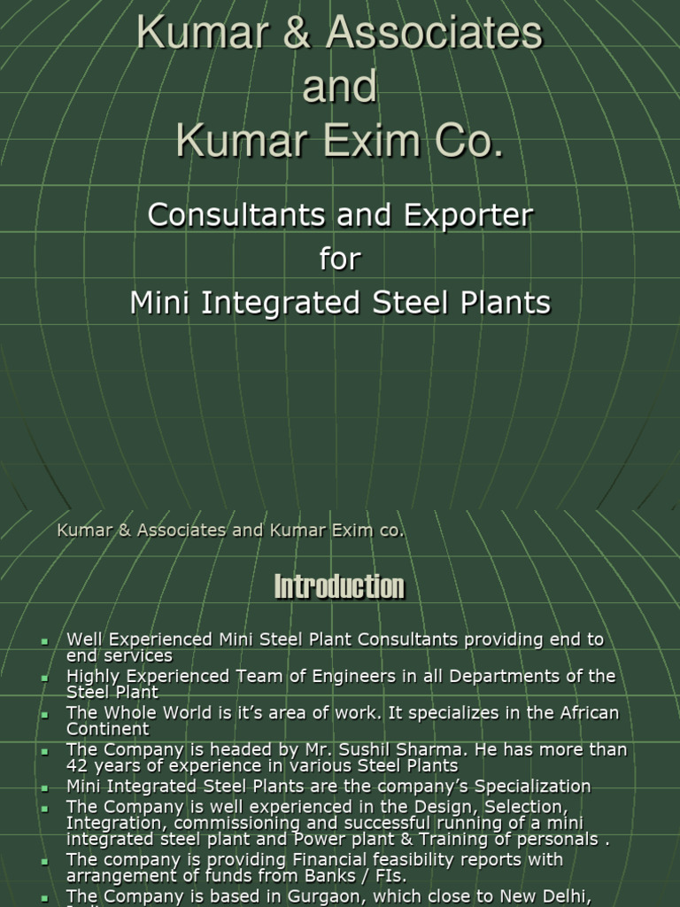 Mini Steel Plant Consultancy Experts | PDF | Steel Mill | Steel