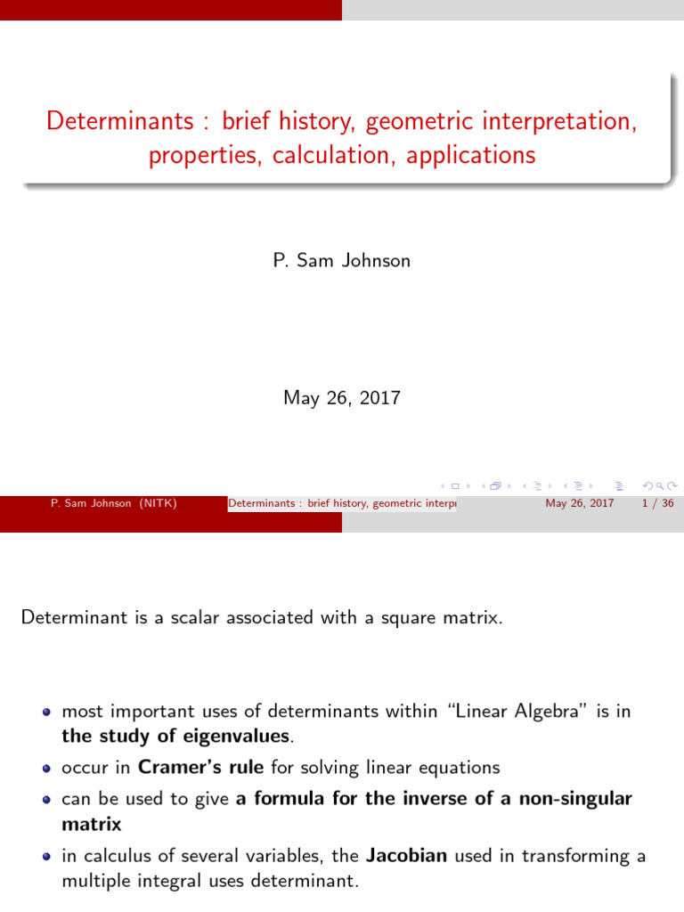 Determinants | PDF | Determinant | Matrix (Mathematics)