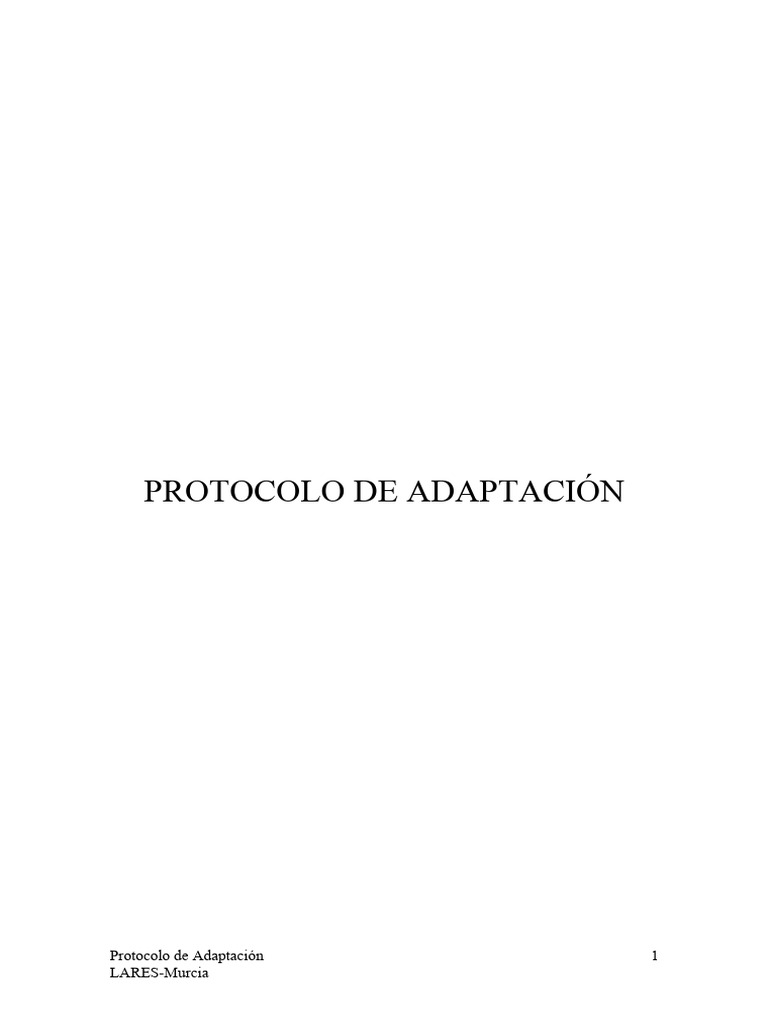 Ejemplo 2 Protocolo de Adaptación | PDF