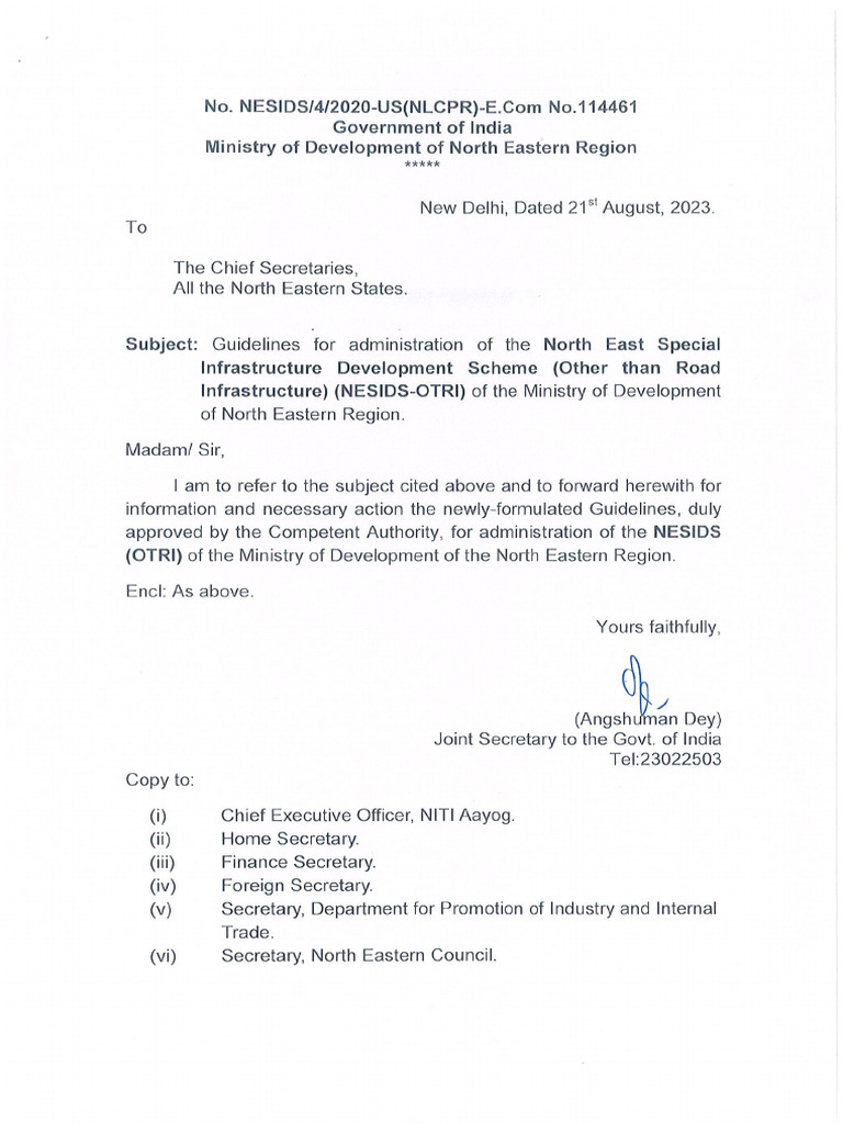 Guidelines For Nesids (Otri) 1 | PDF