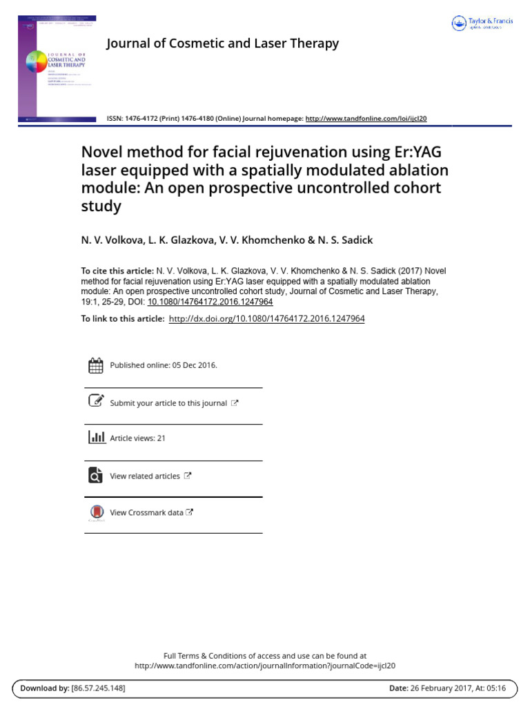 2017 Novel Method For Facial Rejuvenation | PDF