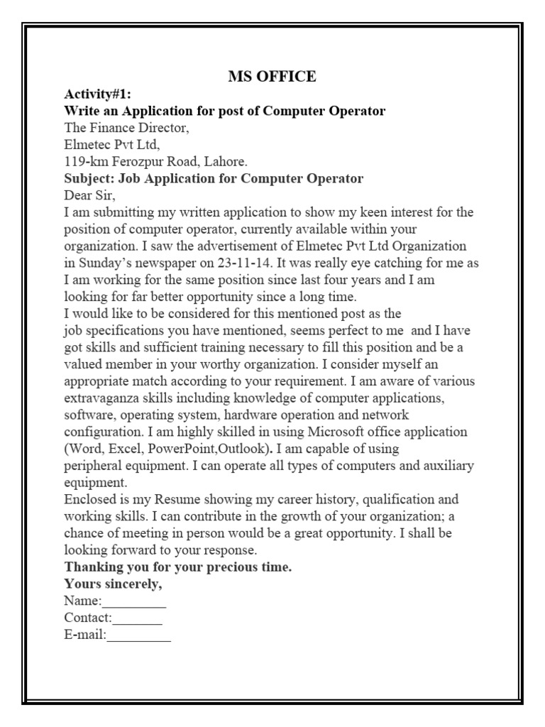 Computer Activities | PDF | Page Layout
