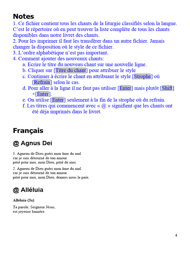 R - Pertoire Des Chants Liturgiques | PDF