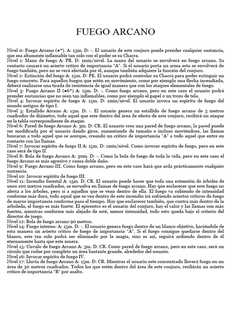 Fuego Arcano | PDF | Incendios | Fuego fatuo