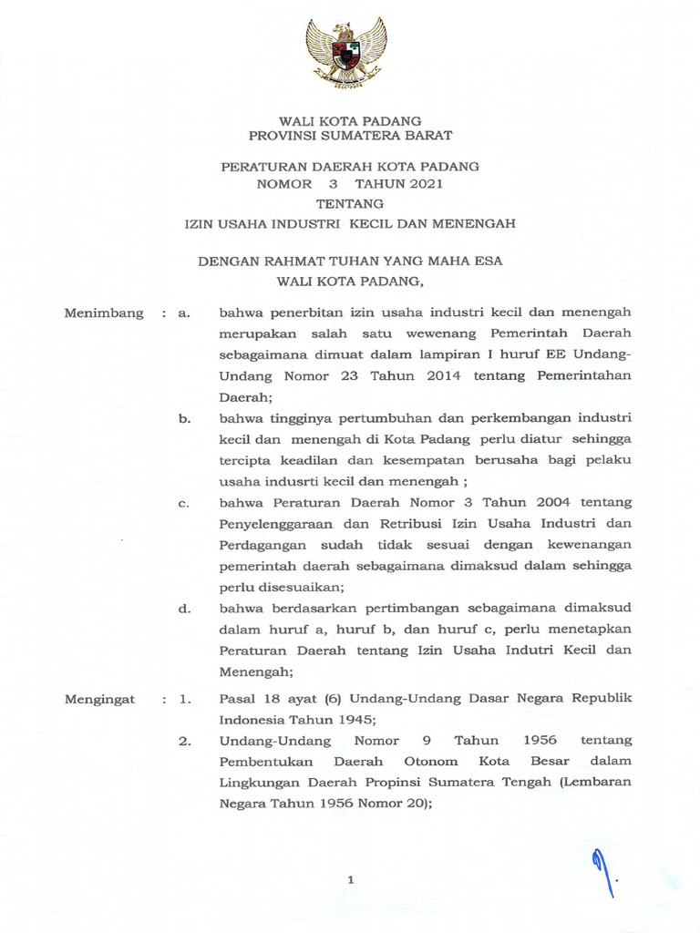 Perda 03 Tahun 2021 | PDF