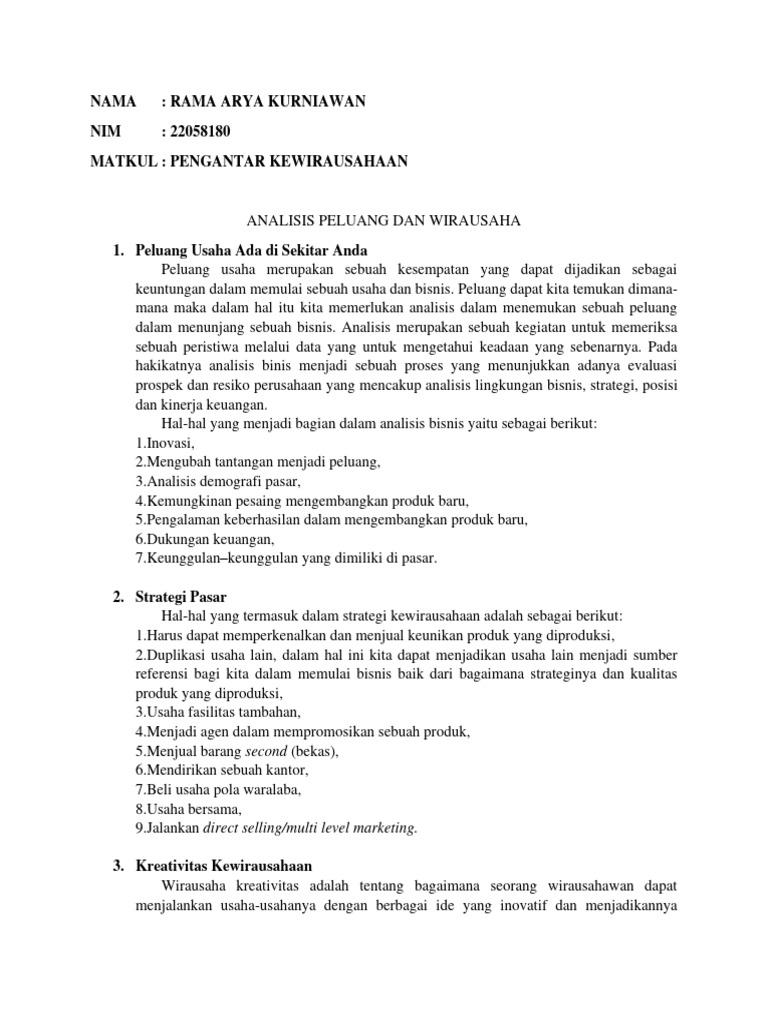 Rama Arya Kurniawan-Tugas 9 | PDF | Bisnis