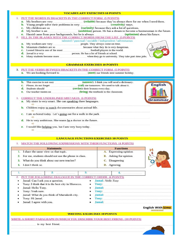 BAC REVIEW UNIT 1 | PDF