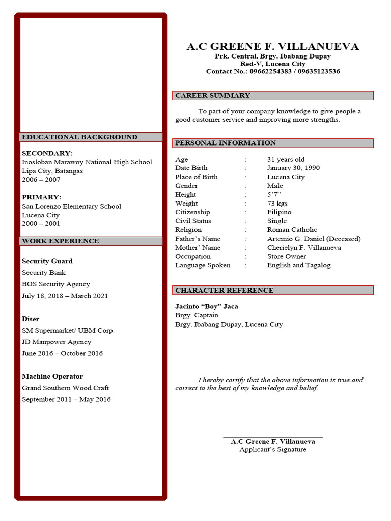 Ace Greene F. Villanueva | PDF | Philippines