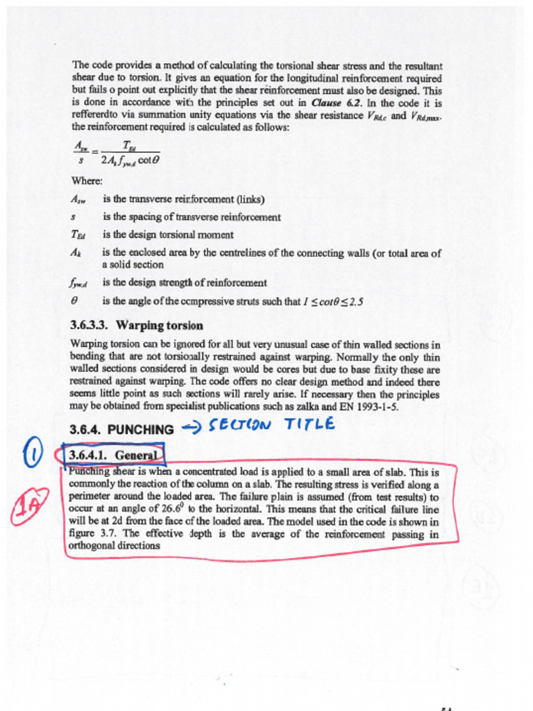 Punching Shear Commentary | PDF