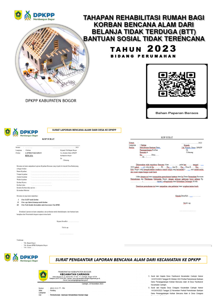 Tahapan Bansos BTT | PDF