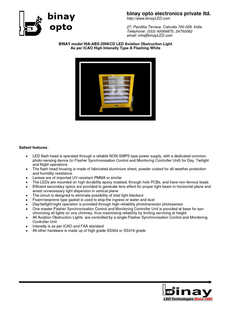 High-Intensity LED Aviation Lights | PDF