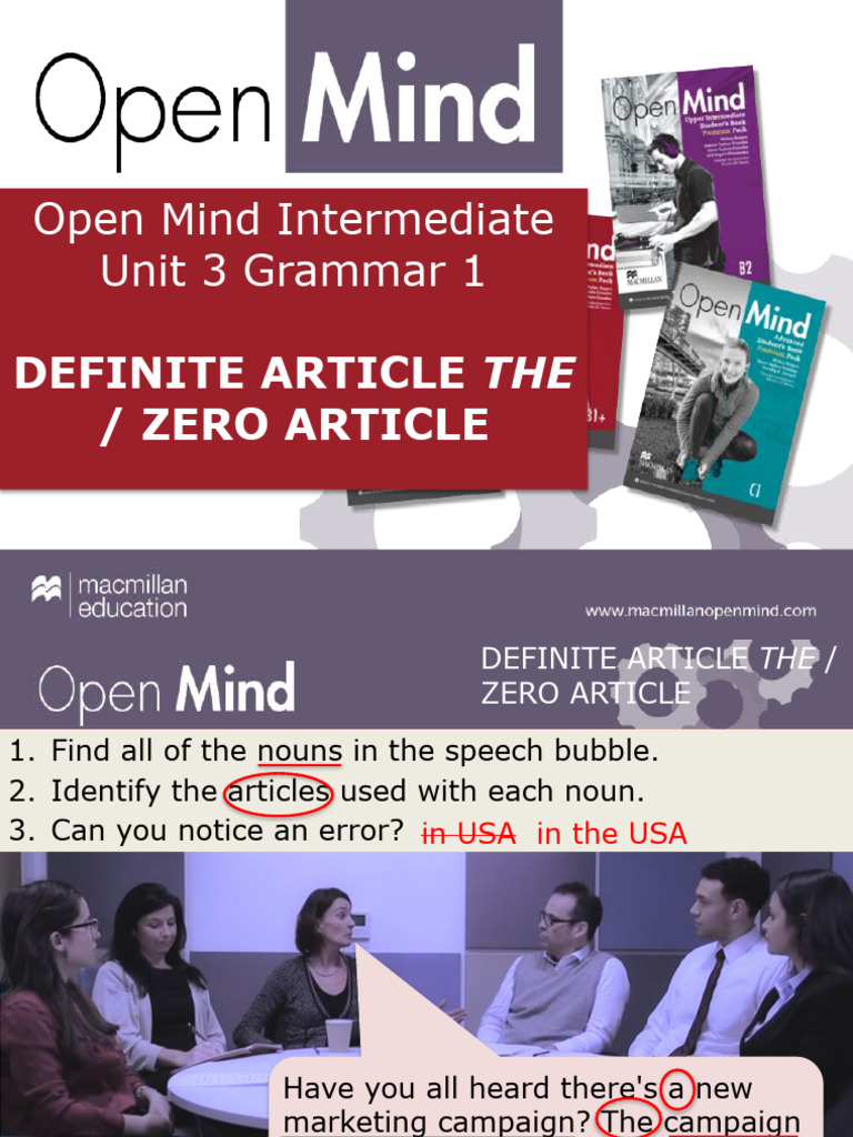 Open Mind Intermediate Unit 03 Grammar 1 | PDF | Language Arts & Discipline