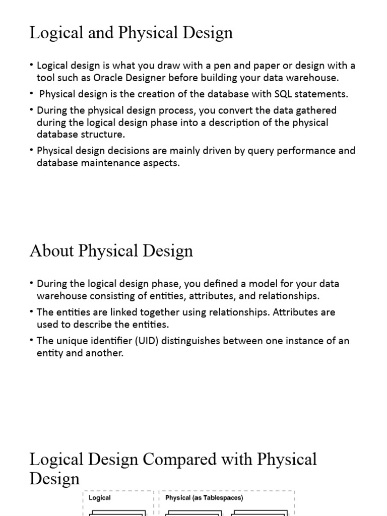 Physical Design DWH | PDF