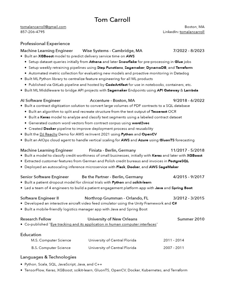 Tom Carroll 2023 | PDF