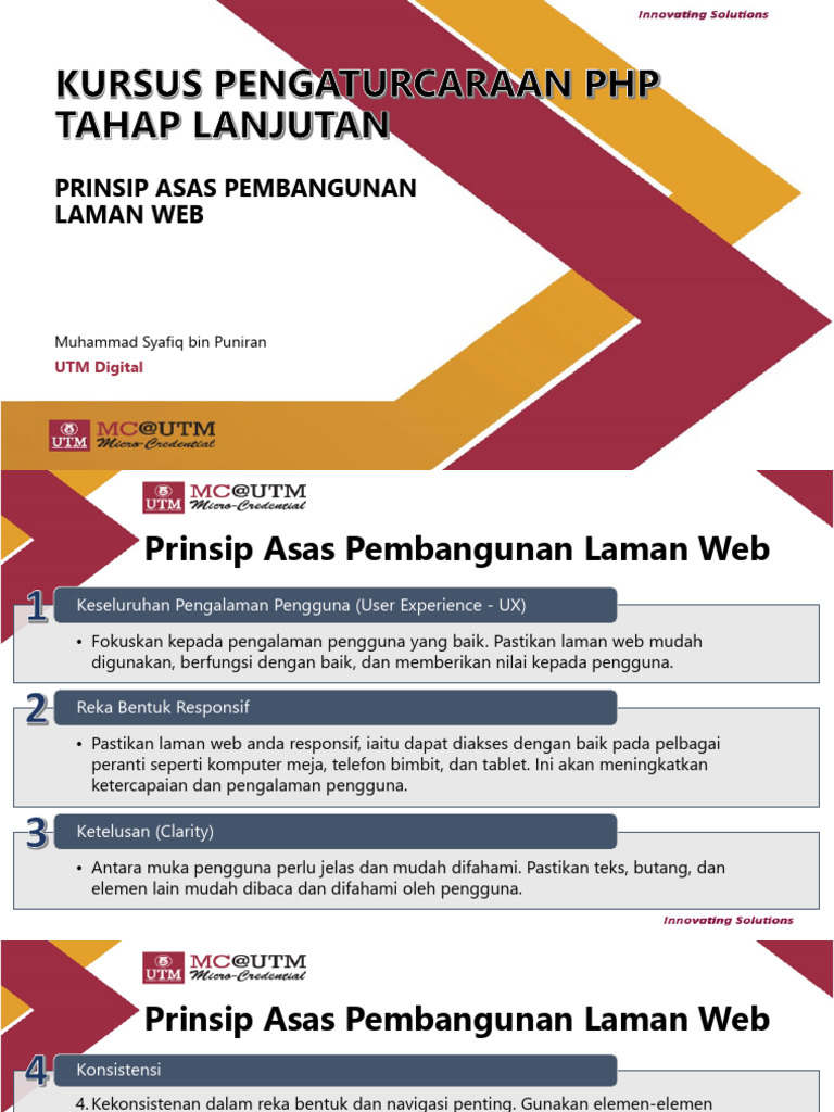 Kursus 1a - Notes PHP Asas Rekabentuk Laman Web | PDF