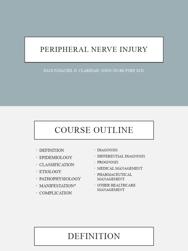 Peripheral Nerve Injury Pdf
