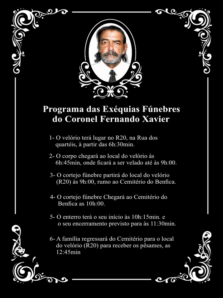 Programa de Exéquias Fúnebres | PDF