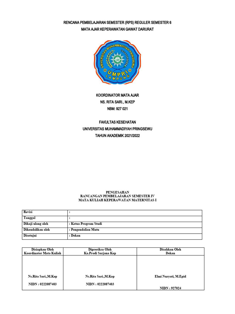 RPS KGD Reguler | PDF