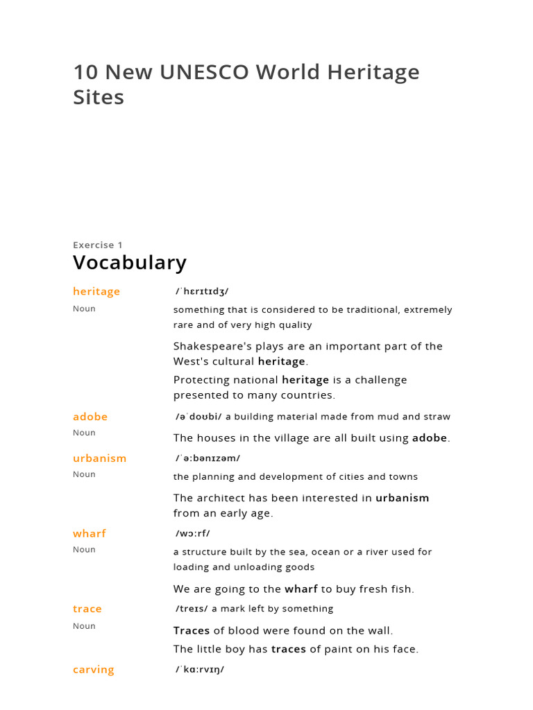 10 New UNESCO World Heritage Sites | PDF