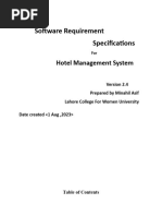 SRS Hotel Management System | PDF | Business | Technology & Engineering