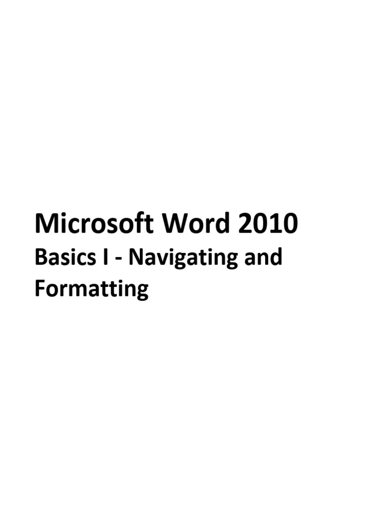 Chapter 6 - Microsoft Word Navigating and Formatting | PDF