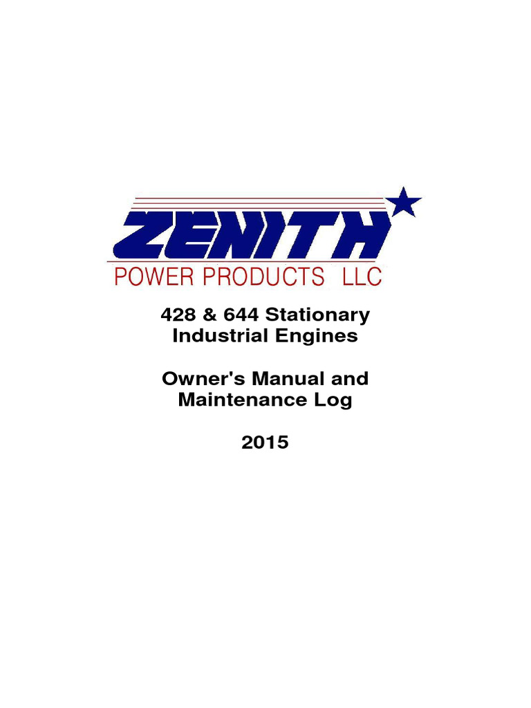 Zenith 428 644 Engine OPM | PDF | Science & Mathematics | Computers