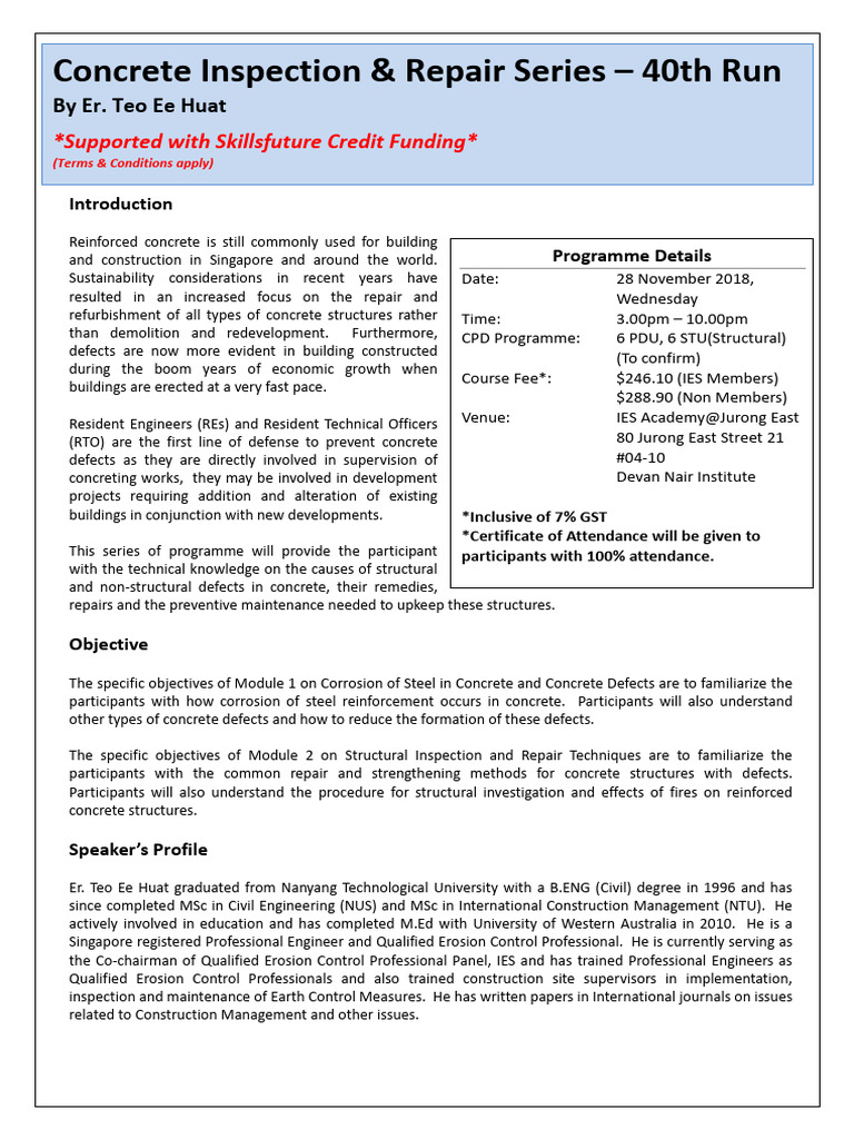Concrete Inspection and Repair Series | PDF