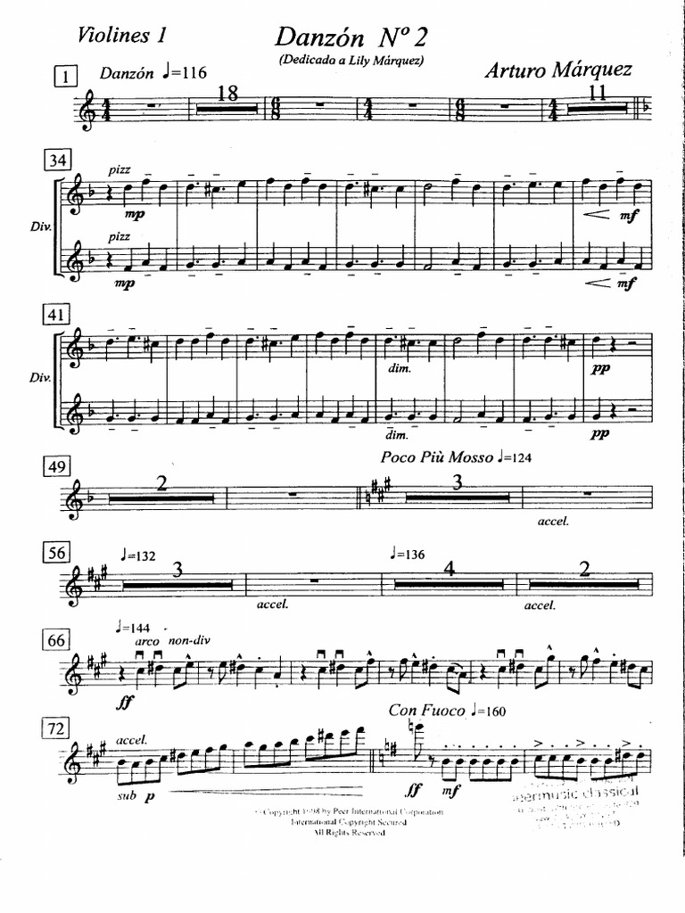 Danzon#2 VLN 1 | PDF