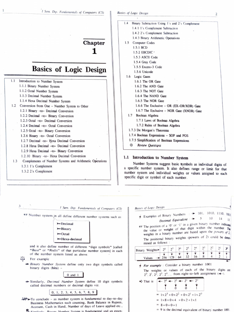 FC Lesson 1 Basics of Logic Design | PDF