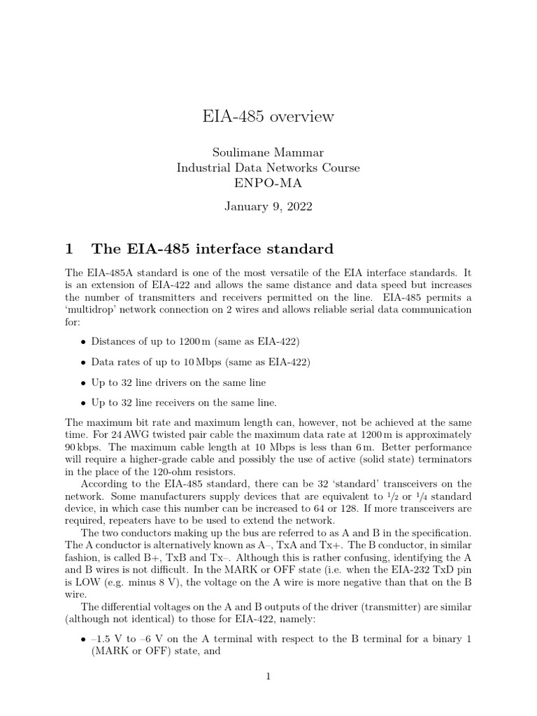 Chap04 EIA 485 | PDF