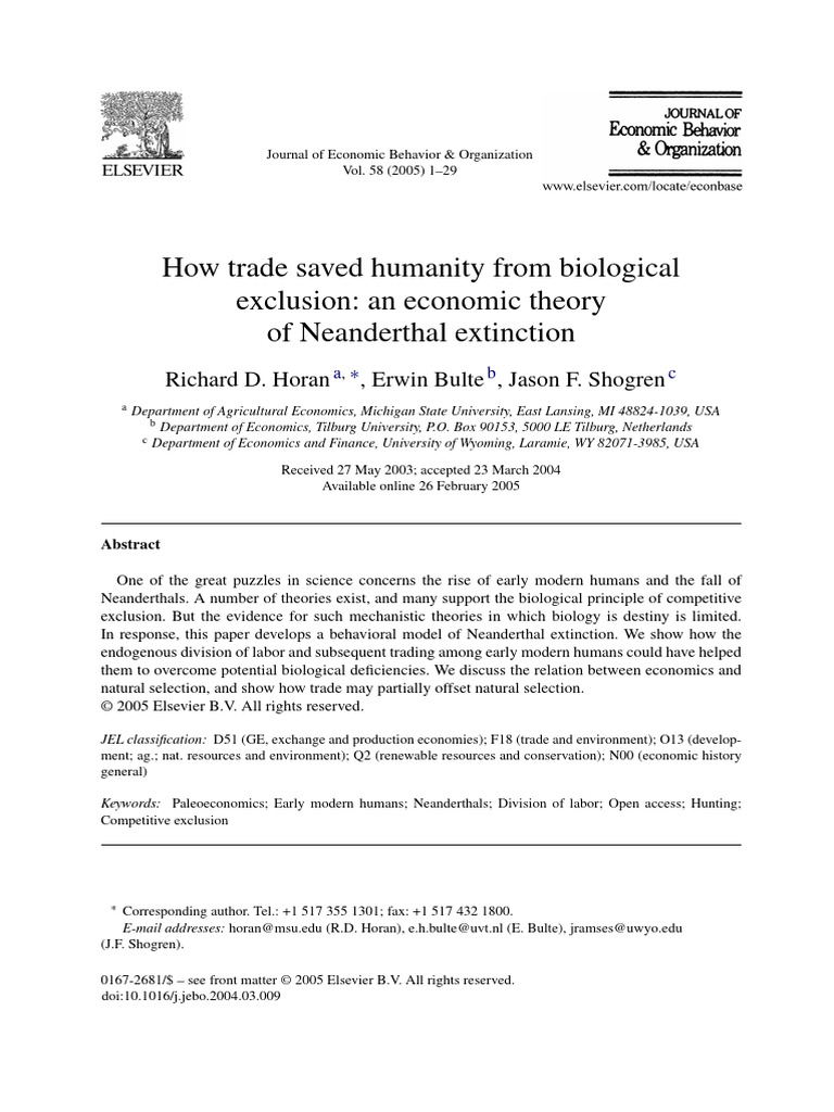 How Trade Saved Humanity | PDF