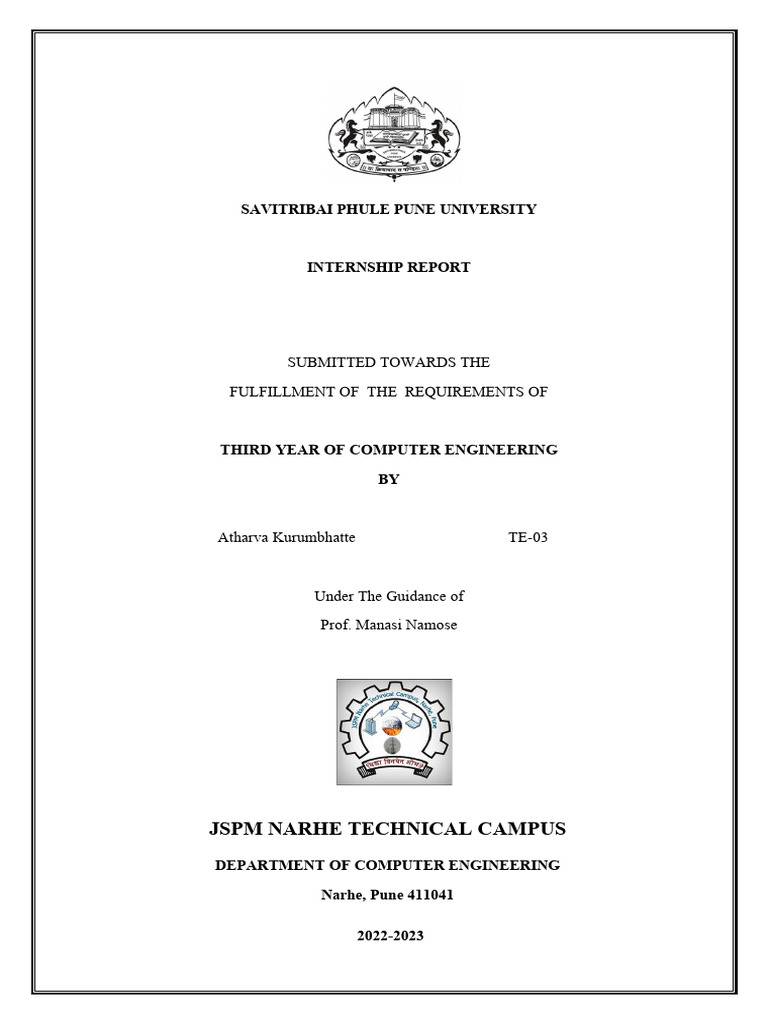 Internship Report Final - Atharva | PDF