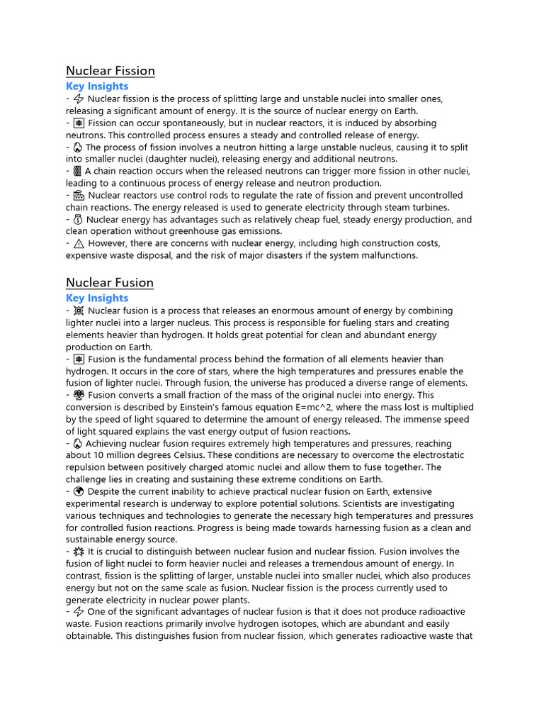 Fission And Fusion Physics Pdf
