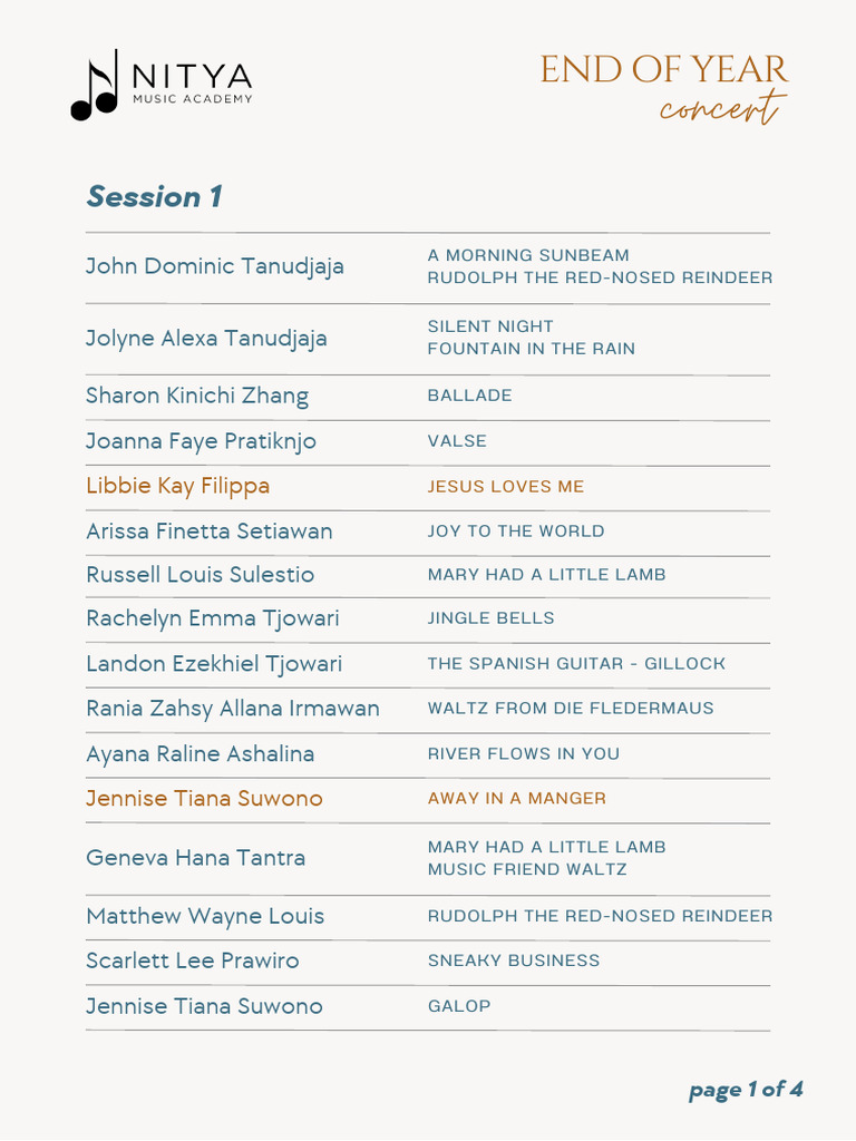 End of Year Concert Program 2023 | PDF | Art