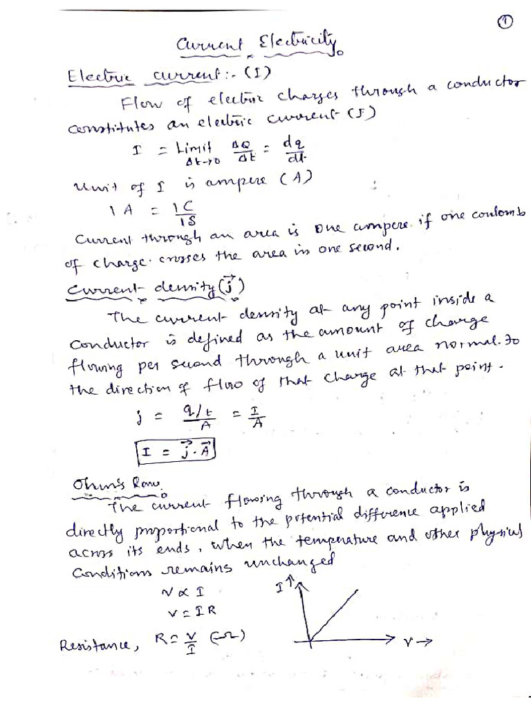 Current Electricity | PDF