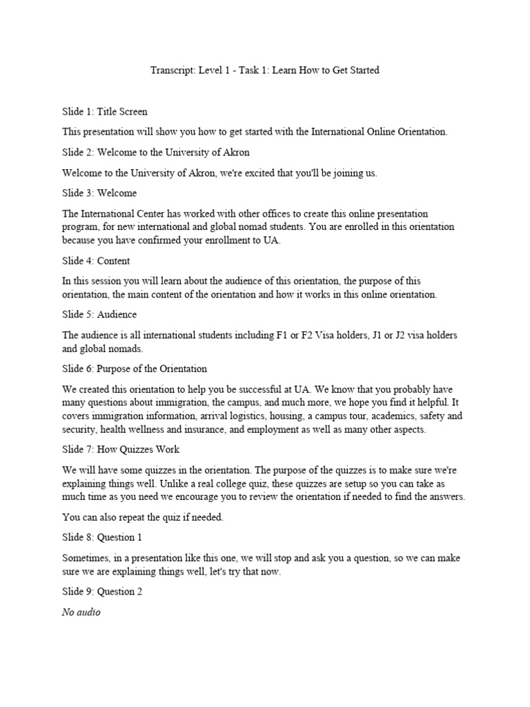 L1 Get Started Transcript | PDF | Business | Social Science