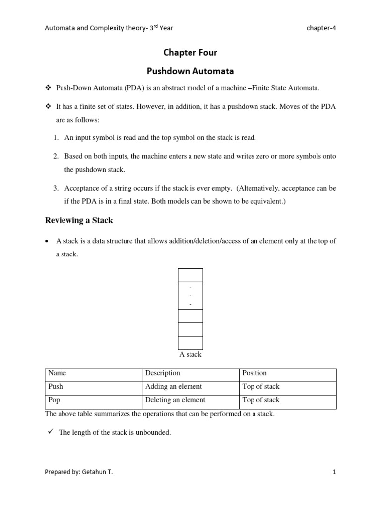Automata Chapter Four | PDF