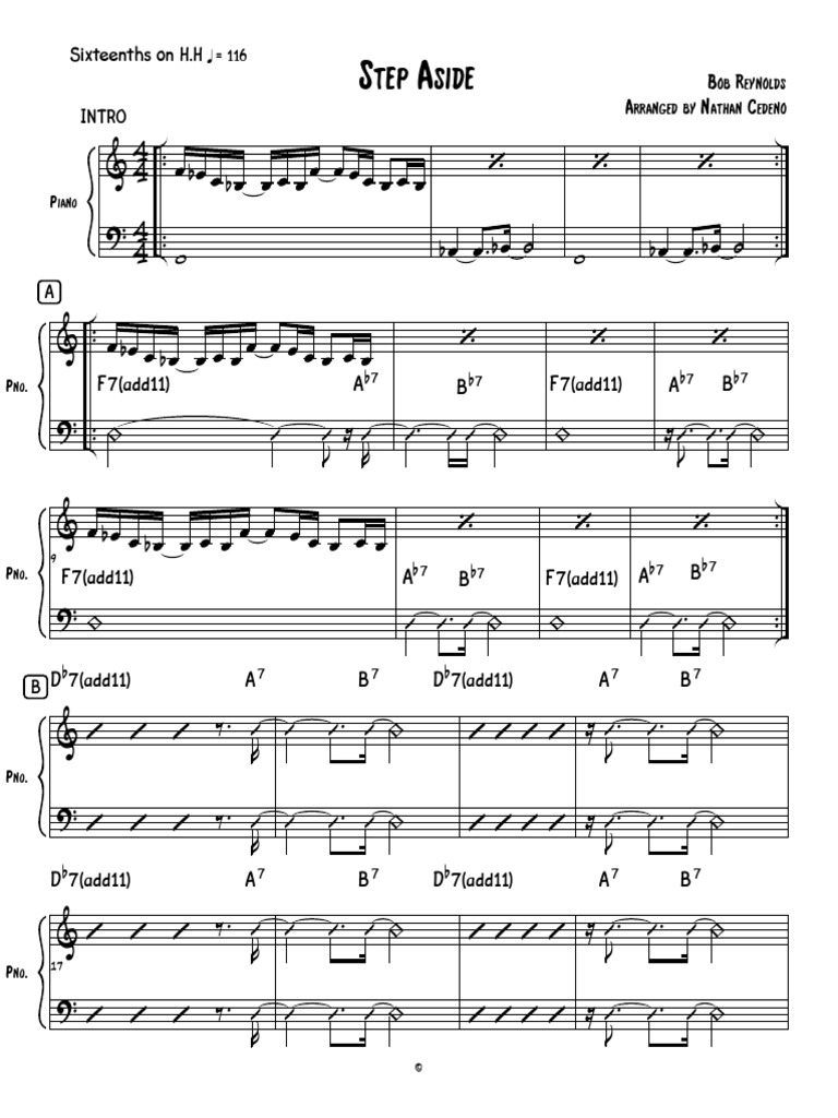 Step Aside - Piano | PDF